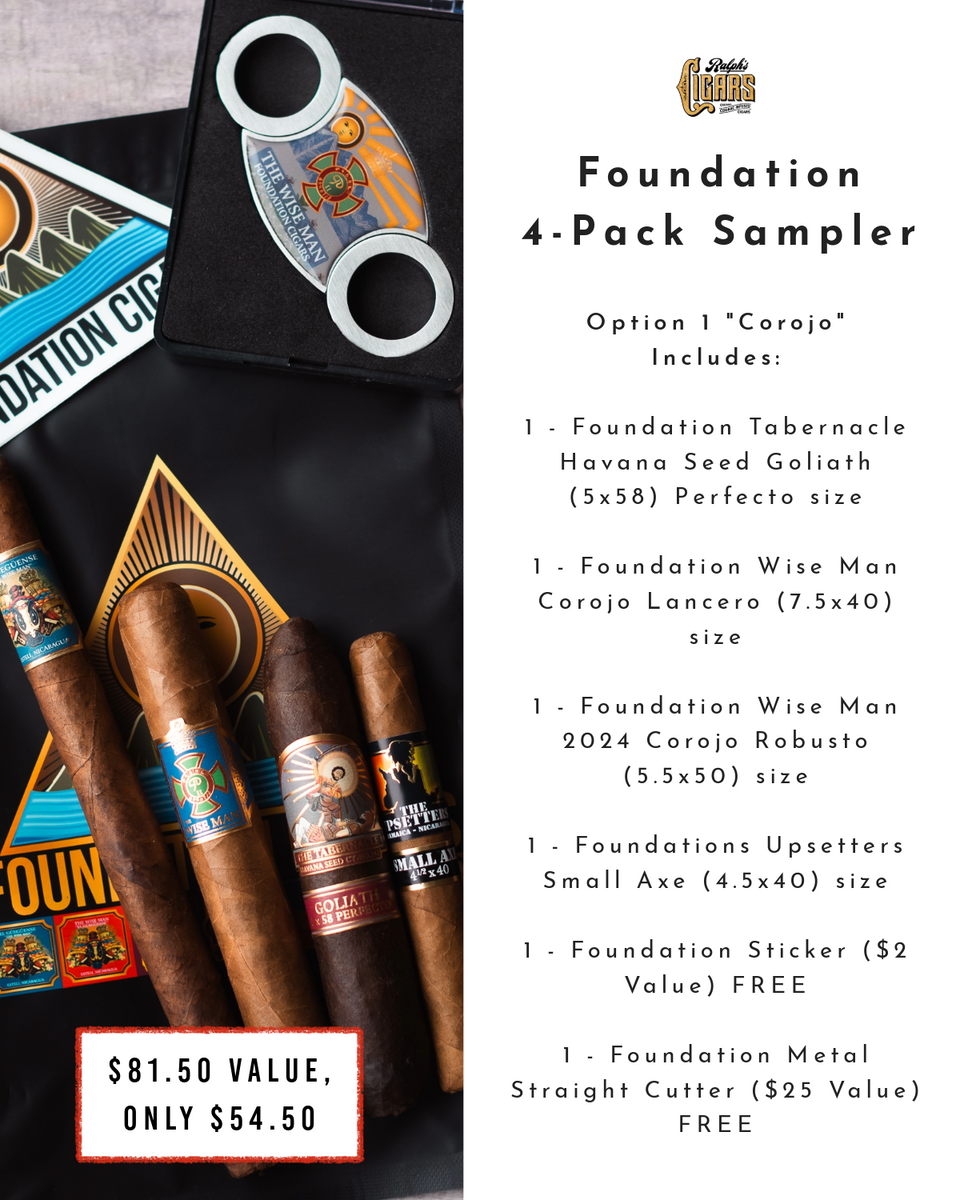 Foundation 4-Pack Sampler + Free Cutter – Ralphs Cigars